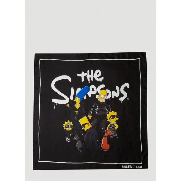 Balenciaga | Accessories | Balenciaga The Simpsons Artwork Scarf In ...
